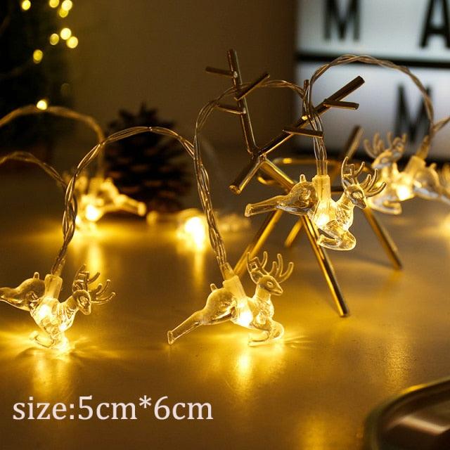 Deer LED String Reindeer Battery Operated Decor Lights – Christmas ...